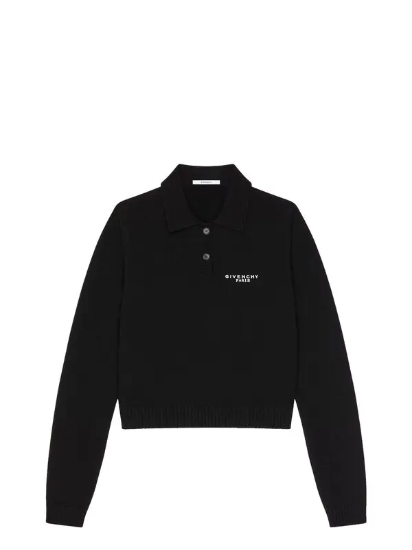 Givenchy Cropped Polo Shirt - Black