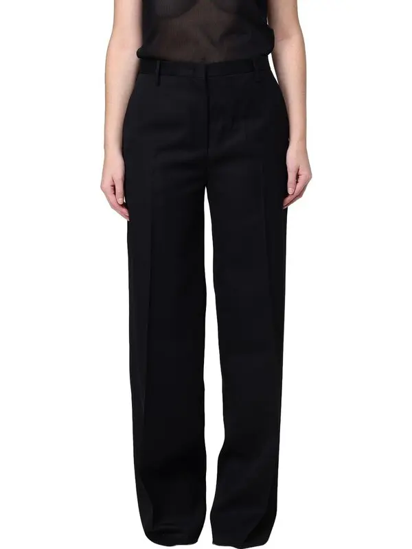 Fendi High-waisted Virgin Wool Palazzo Pants - Black
