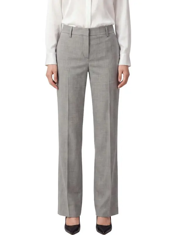 Magda Butrym Mid-rise Skinny Wool Pants - Grey