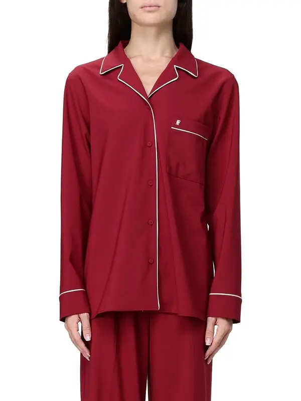 Alberta Ferretti Classic Collar Shirt With Contrast Trim - Red
