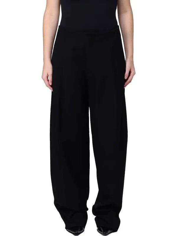 Victoria Beckham Mid-rise Wool-blend Palazzo Trousers - Black