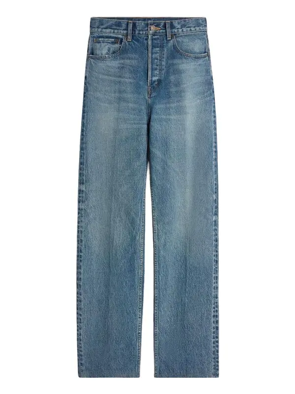 Celine High-rise Straight Leg Jeans - Navy