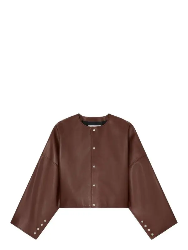 Celine Leather Jacket - Brown