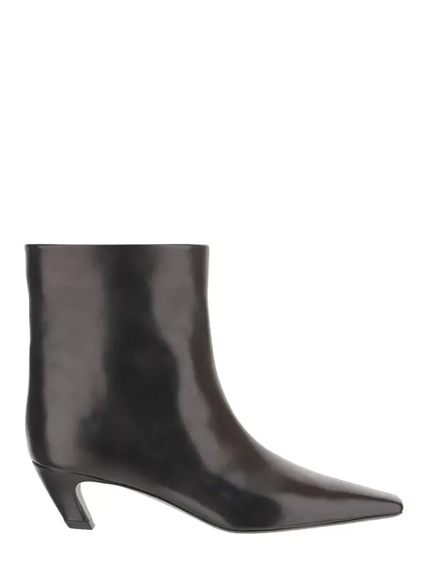 Khaite Arizona Low-heel Calfskin Ankle Boots - Black