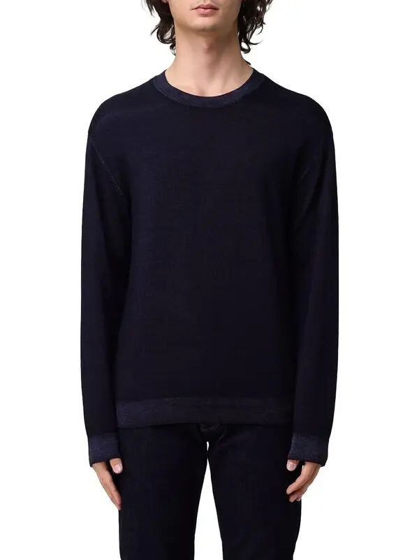 Emporio Armani Wool Crewneck Sweater - Blue