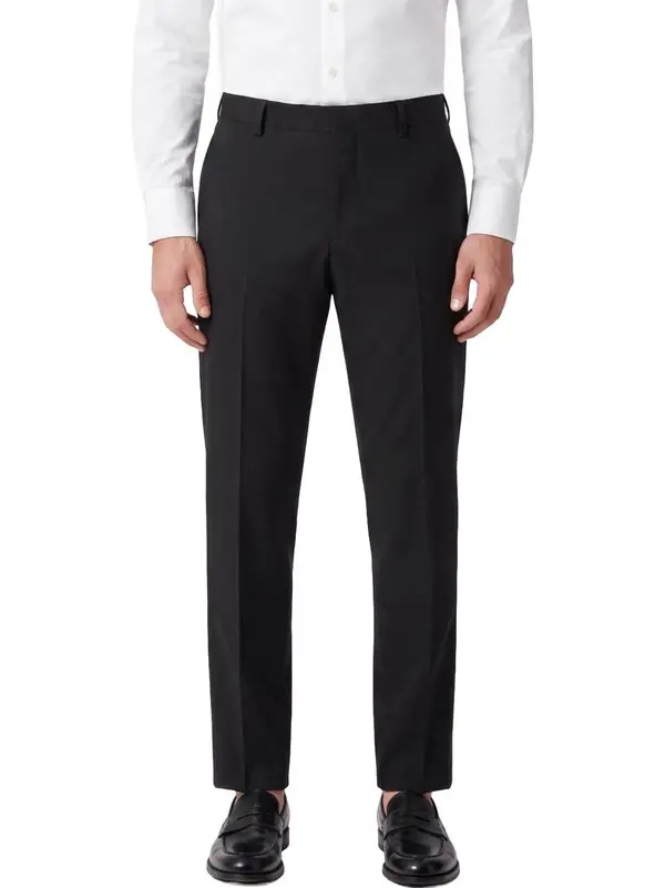 JIL SANDER Slim Fit Tailored Trousers In Virgin Wool And Mohair - Black