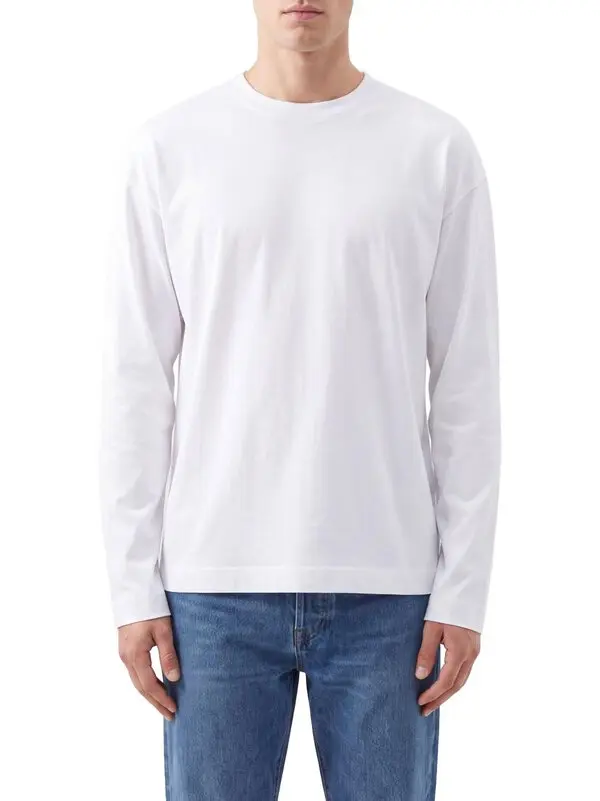 Dries Van Noten Relaxed Fit Long-sleeved Cotton T-shirt - White