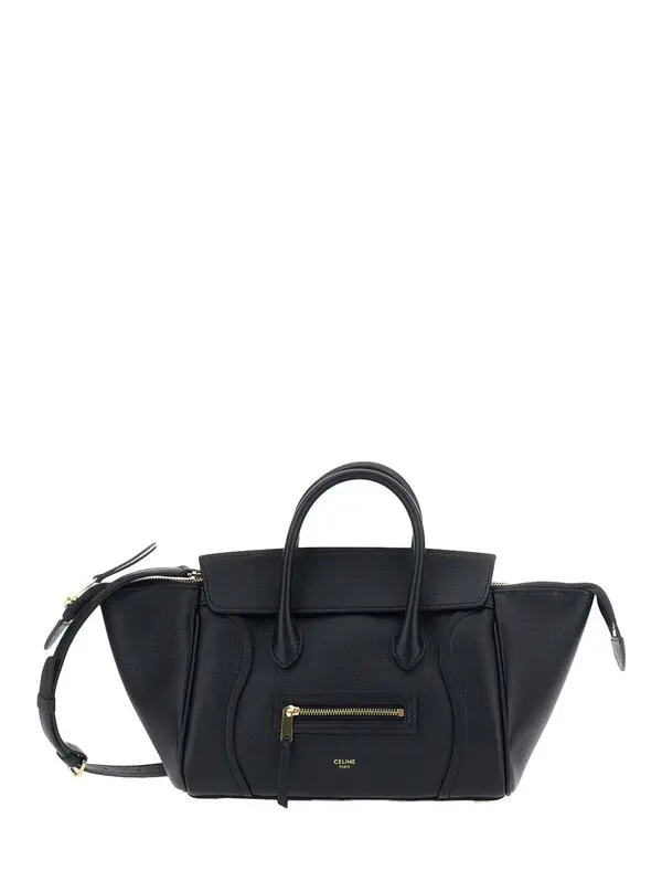 Celine Leather Handbag - Black