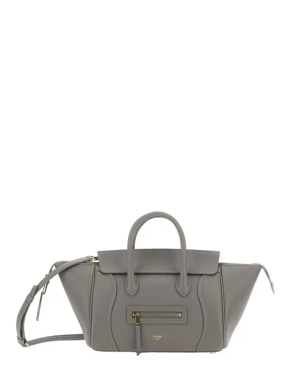 Celine Leather Handbag - Grey