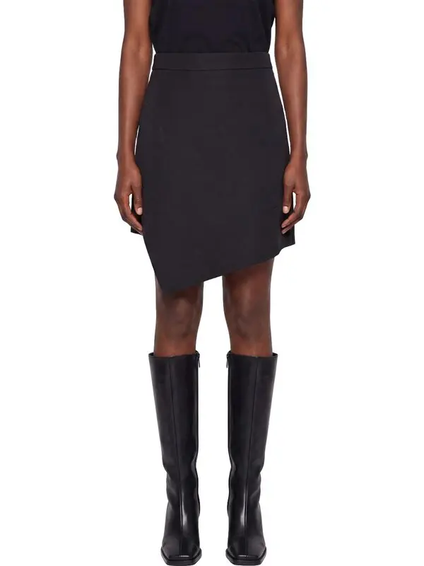 VIVIENNE WESTWOOD High-waisted Asymmetrical Cotton Mini Skirt - Black