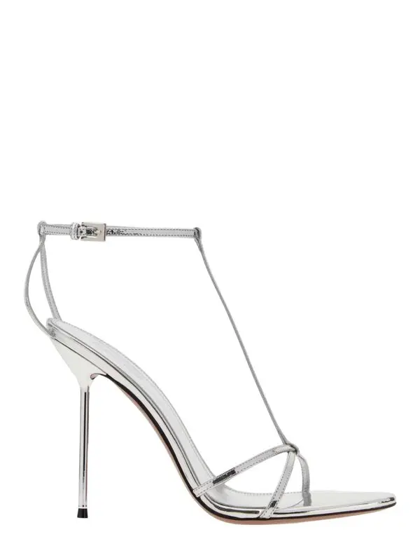 Paris Texas Lidia High Stiletto Heel Sandals - Silver