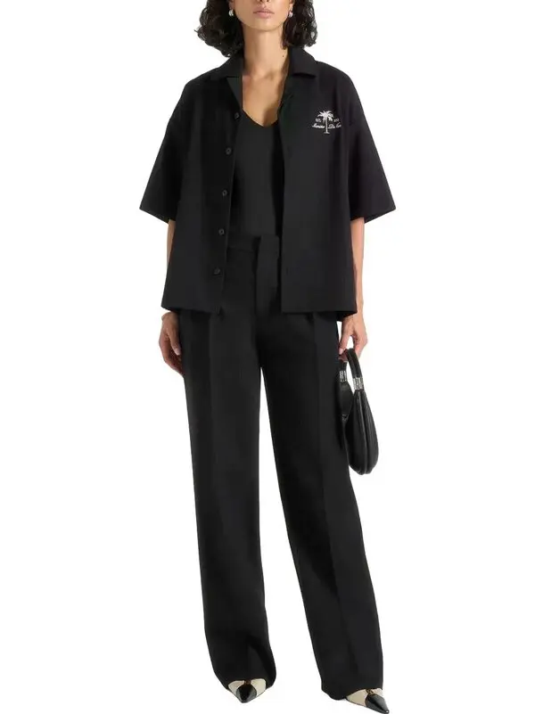Manière De Voir Alexis Boxy Shirt With Graphic Print - Black