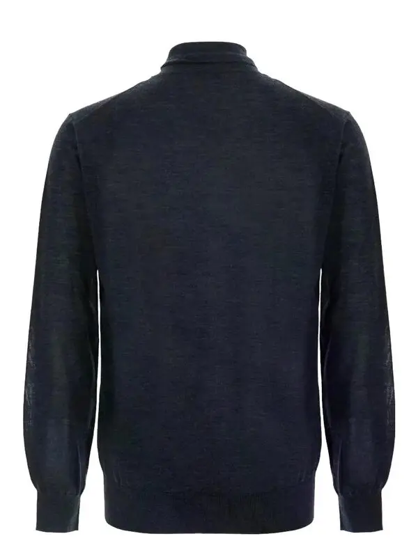 KANGRA Merino Wool Roll Neck Sweater - Grey