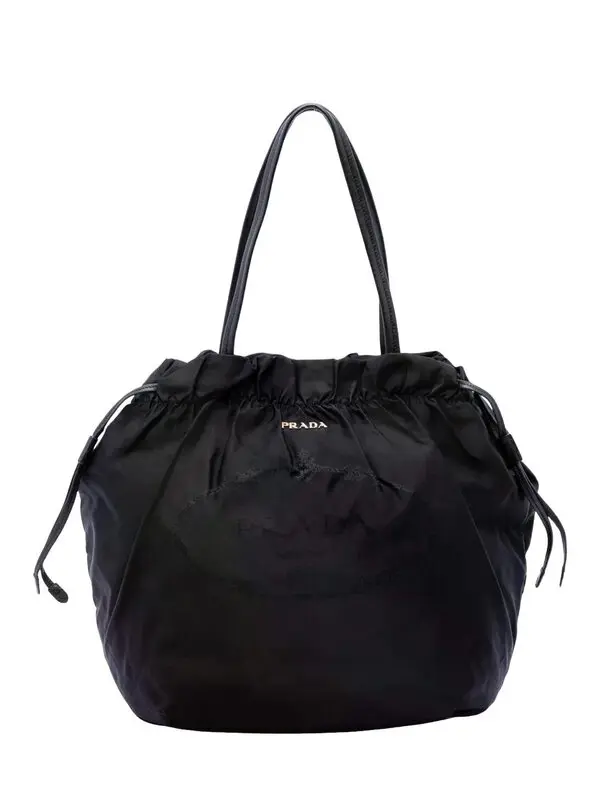 Prada Tessuto Canapa Logo Tote Bag - Black