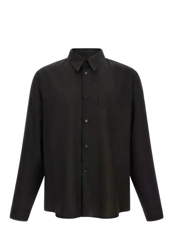 Marni Patch-pocket Wool Shirt - Black