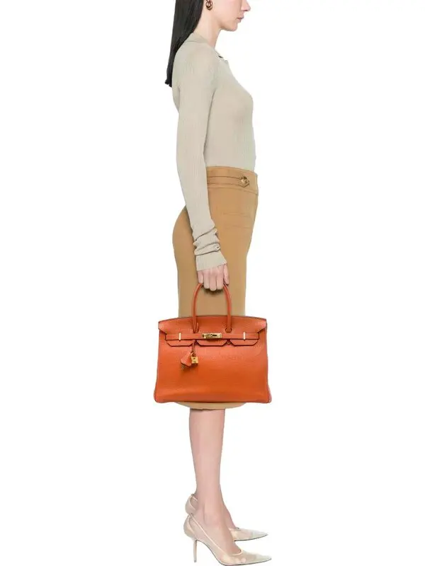 Hermès 35cm Togo Leather Handbag - Orange