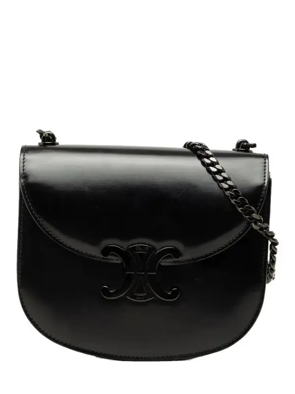 Celine Triomphe Chain Crossbody Bag - Black