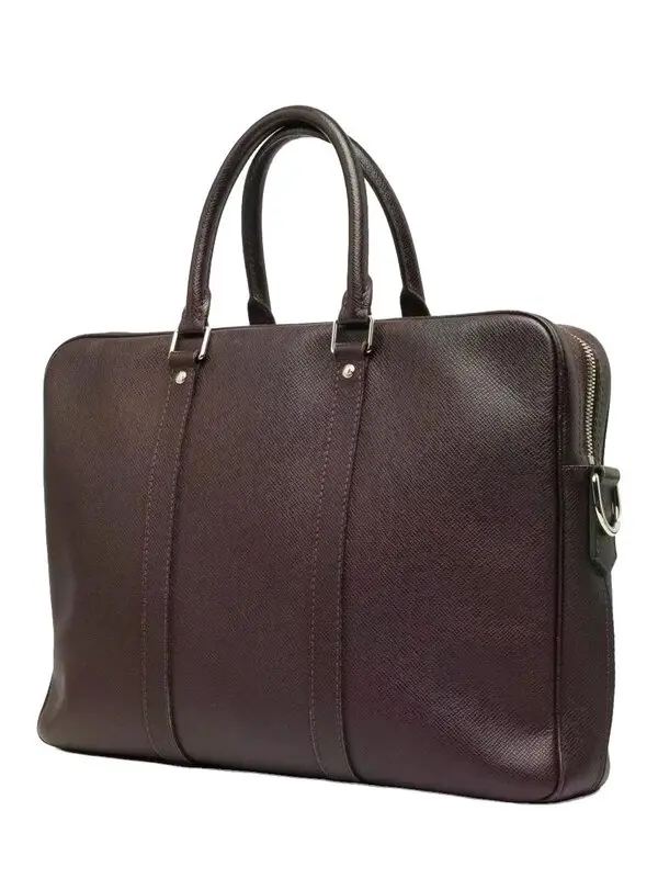 LOUIS VUITTON Taiga Porte Documents Voyage Pm Business Bag - Brown