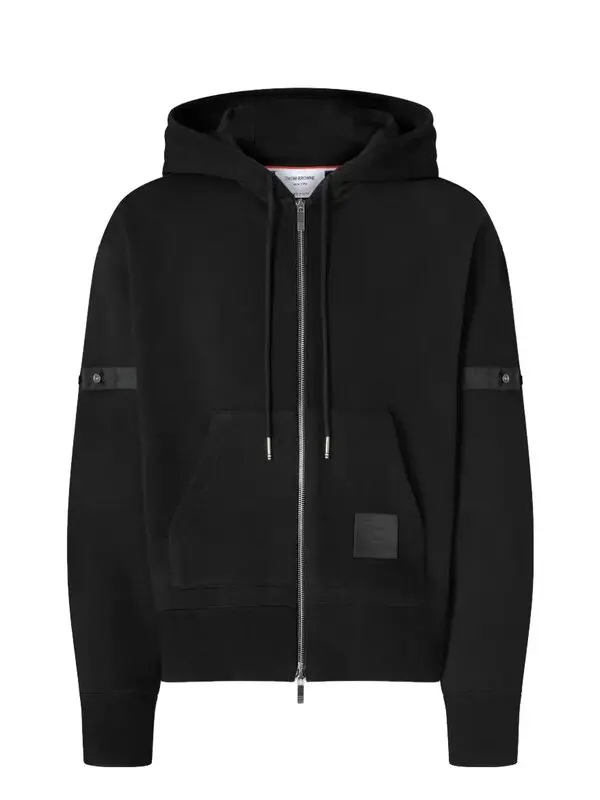 Thom Browne Loopback Jersey Armband Hoodie - Black