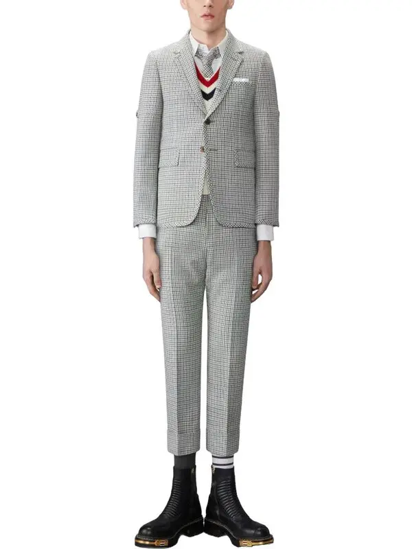 Thom Browne Wool Cricket Rwb-stripe Baby-cable Vest - White