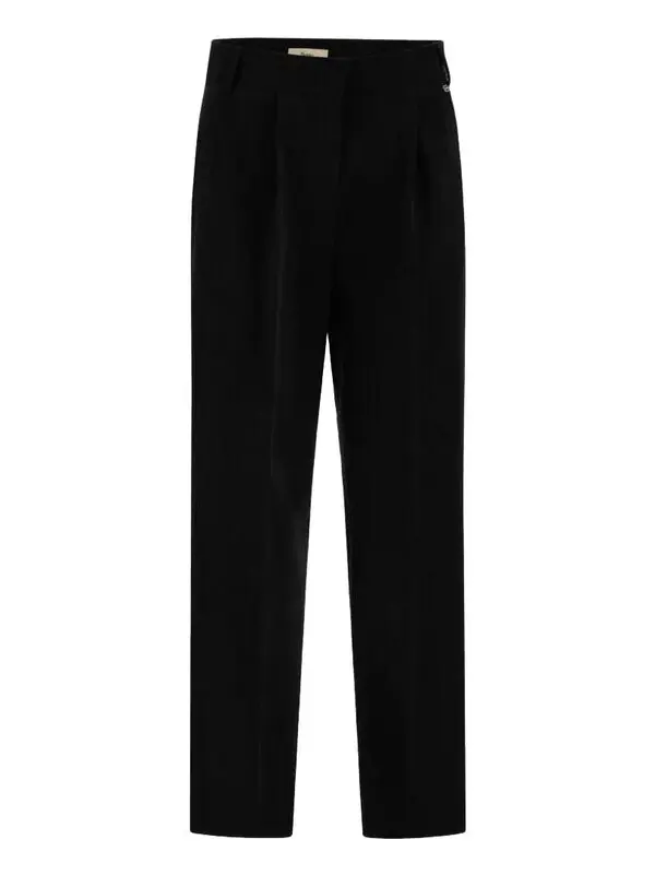 Herno Fluid Twill Trousers - Black