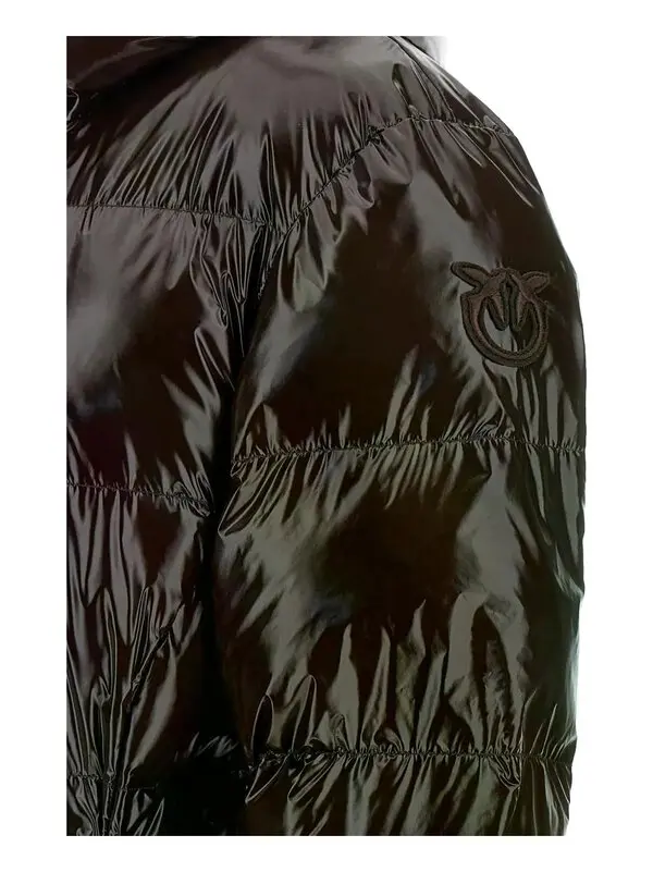 Pinko Love Birds Buckle Down Coat - Brown
