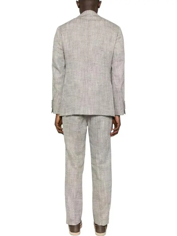 Brunello Cucinelli Herringbone Suit - Neutrals