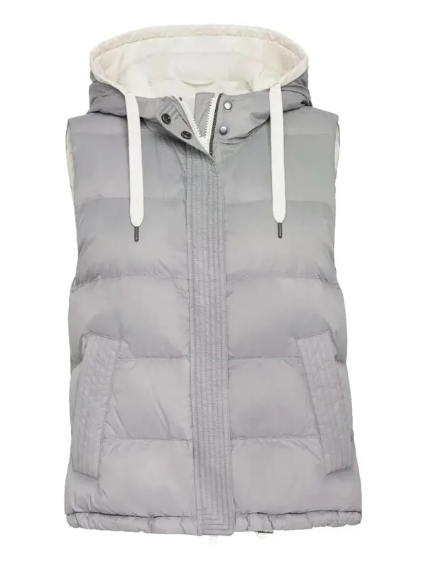 Brunello Cucinelli Quilted Padded Gilet - Grey
