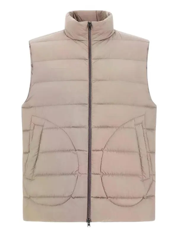 Herno Sleeveless Quilted Gilet With High Collar - Neutrals