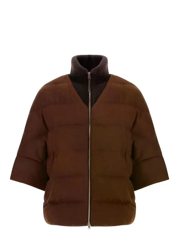 Herno Quilted Camel-hair Coat - Brown