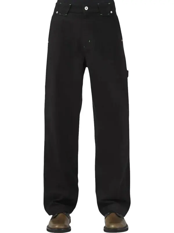 NICHOLAS DALEY Carpenter Straight-leg Jeans - Black