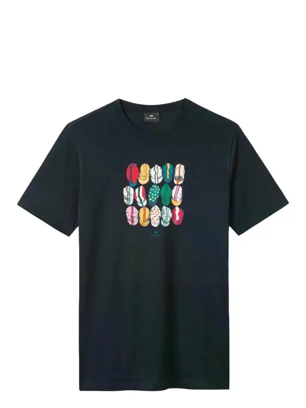 Paul Smith Cycling Caps' Print T-shirt - Black