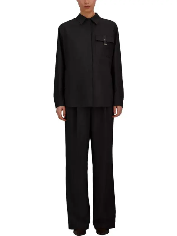 Herno Flap-pocket Twill Shirt - Black
