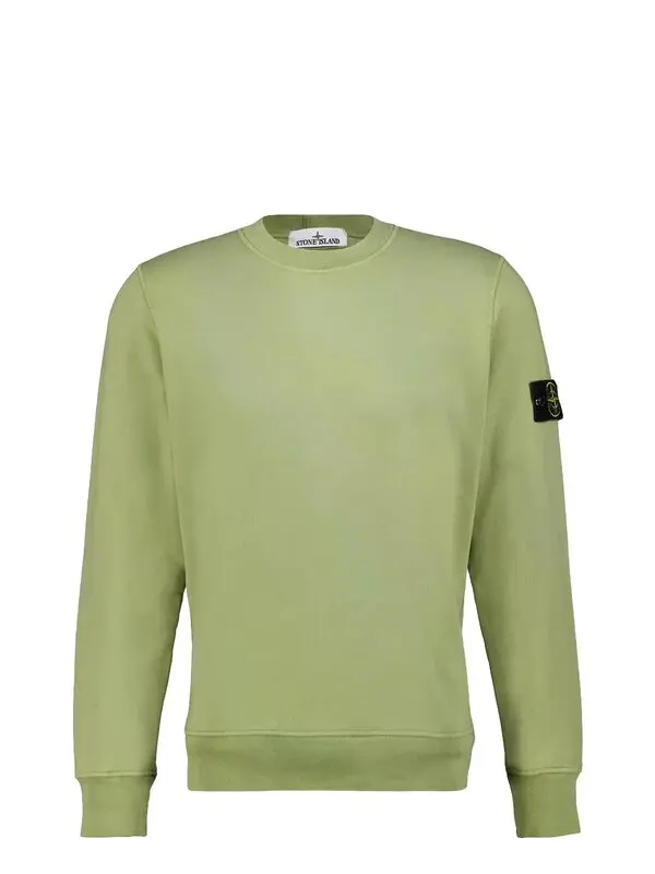 Stone Island Organic Cotton Fleece Sweatshirt - Green