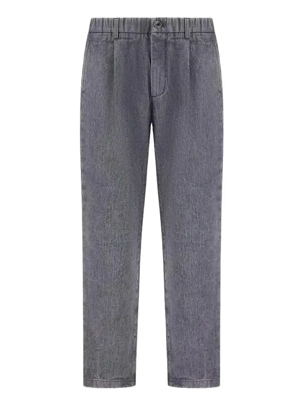 Herno Pleated Straight-leg Jeans - Grey