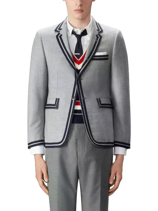 Thom Browne Wool Flannel Cricketing Sportcoat - Grey