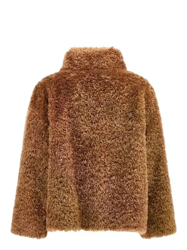 Herno Curly-effect Faux-fur Jacket - Brown