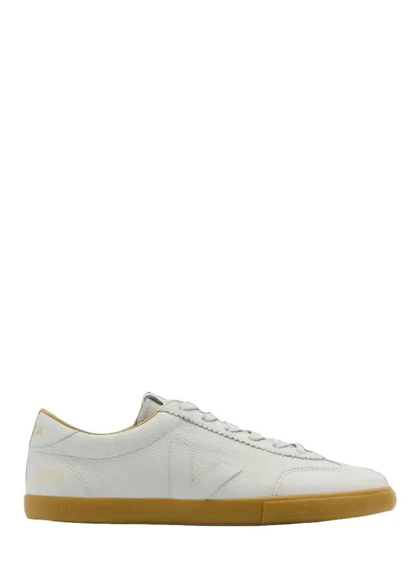 VEJA Logo-patch Organic Leather Sneakers - Grey