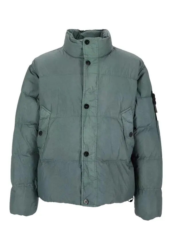 Stone Island 4100109 Crinkle Reps Ny Down Jacket - Green
