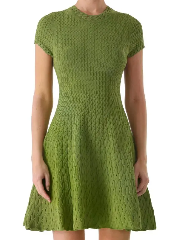 JASON WU Cable-knit Mini Dress - Green