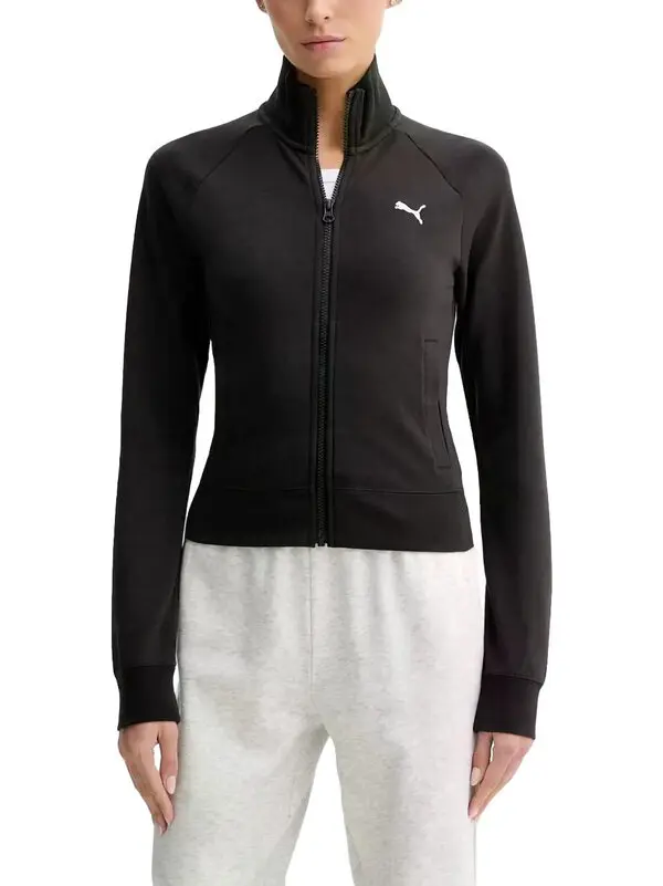 PUMA Logo-print Zip-up Sweatshirt - Black