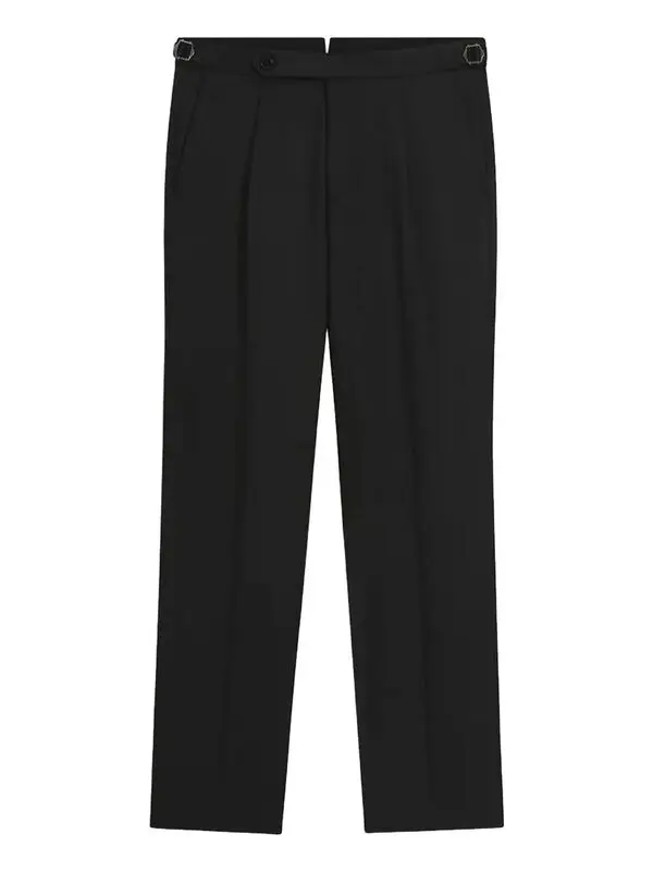 BOSS Pleated Side-adjuster Trousers - Black