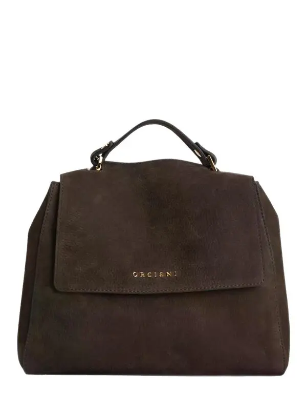 Orciani Logo-lettering Leather Tote Bag - Brown