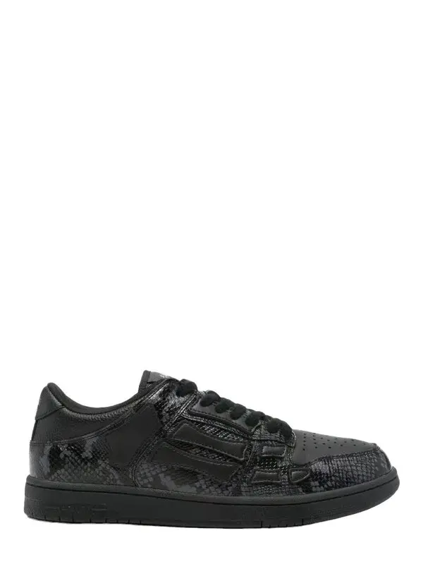 Amiri Snakeskin-effect Skeleton Low-top Sneakers - Black