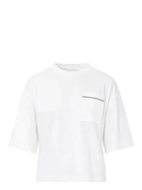 Brunello Cucinelli Monili-trim T-shirt - White