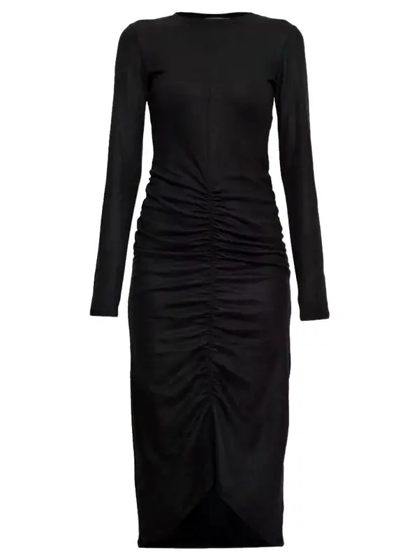MARANT ETOILE Dylin Ruched Midi Dress - Black