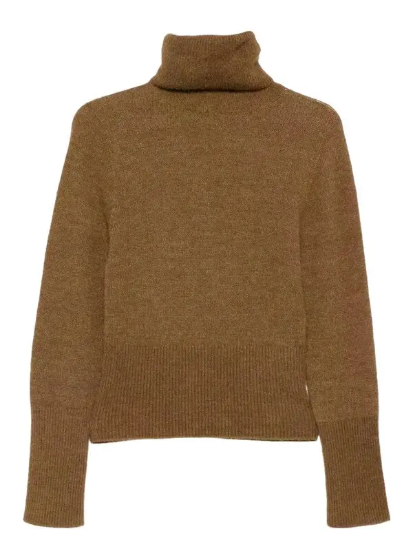 CORTANA Eira Roll-neck Ribbed-trim Sweater - Brown