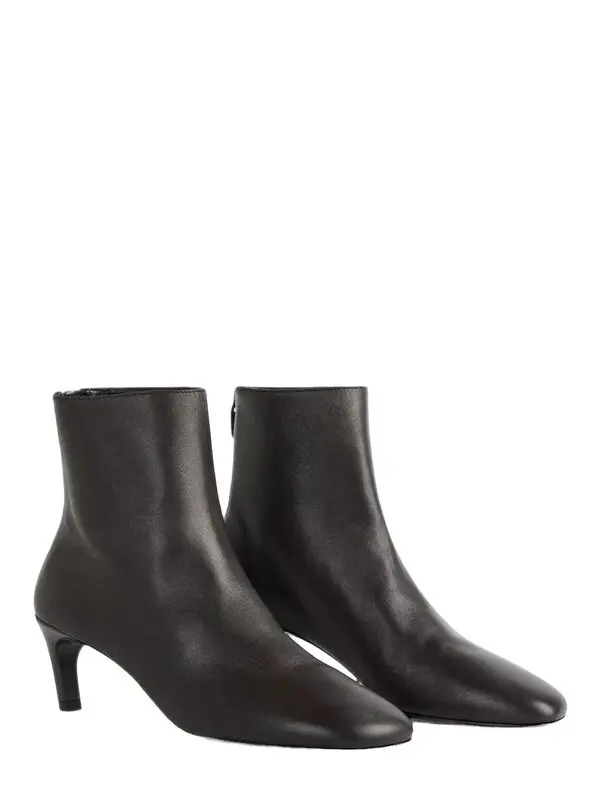 TOTEME Square-toe Leather Boots - Brown