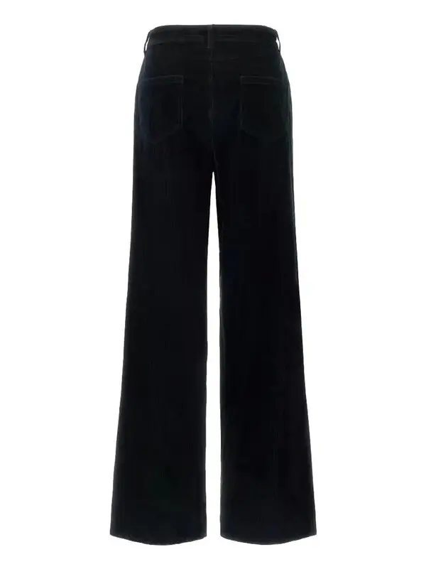 Max Mara Corduroy High-waisted Trousers - Blue