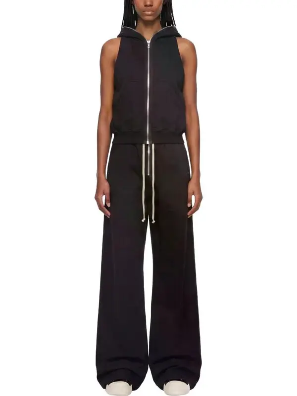 Rick Owens Sleeveless Zip-up Hoodie - Black